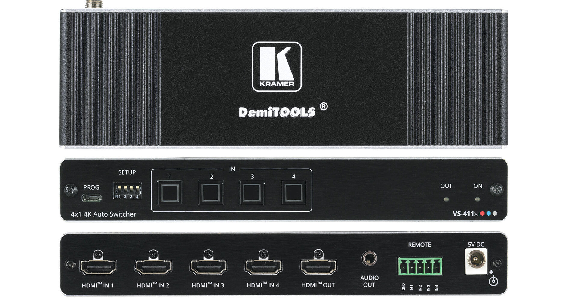 Used Kramer VS-411X 4x1 4K HDR HDMI Auto Switcher VS-411X B&H