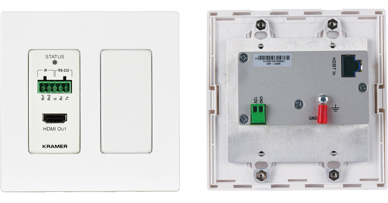 Kramer Long-Reach HDBaseT / HDMI Wall Plate WP-789R/US-D(W) B&H