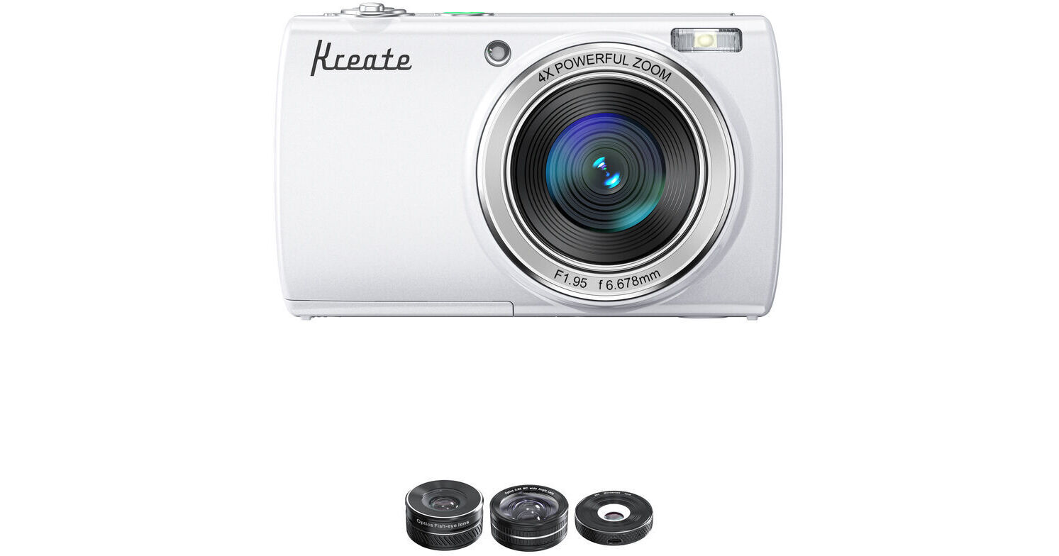 Kreate KR48 Digital Point and Shoot Camera with W37 Series Lens
