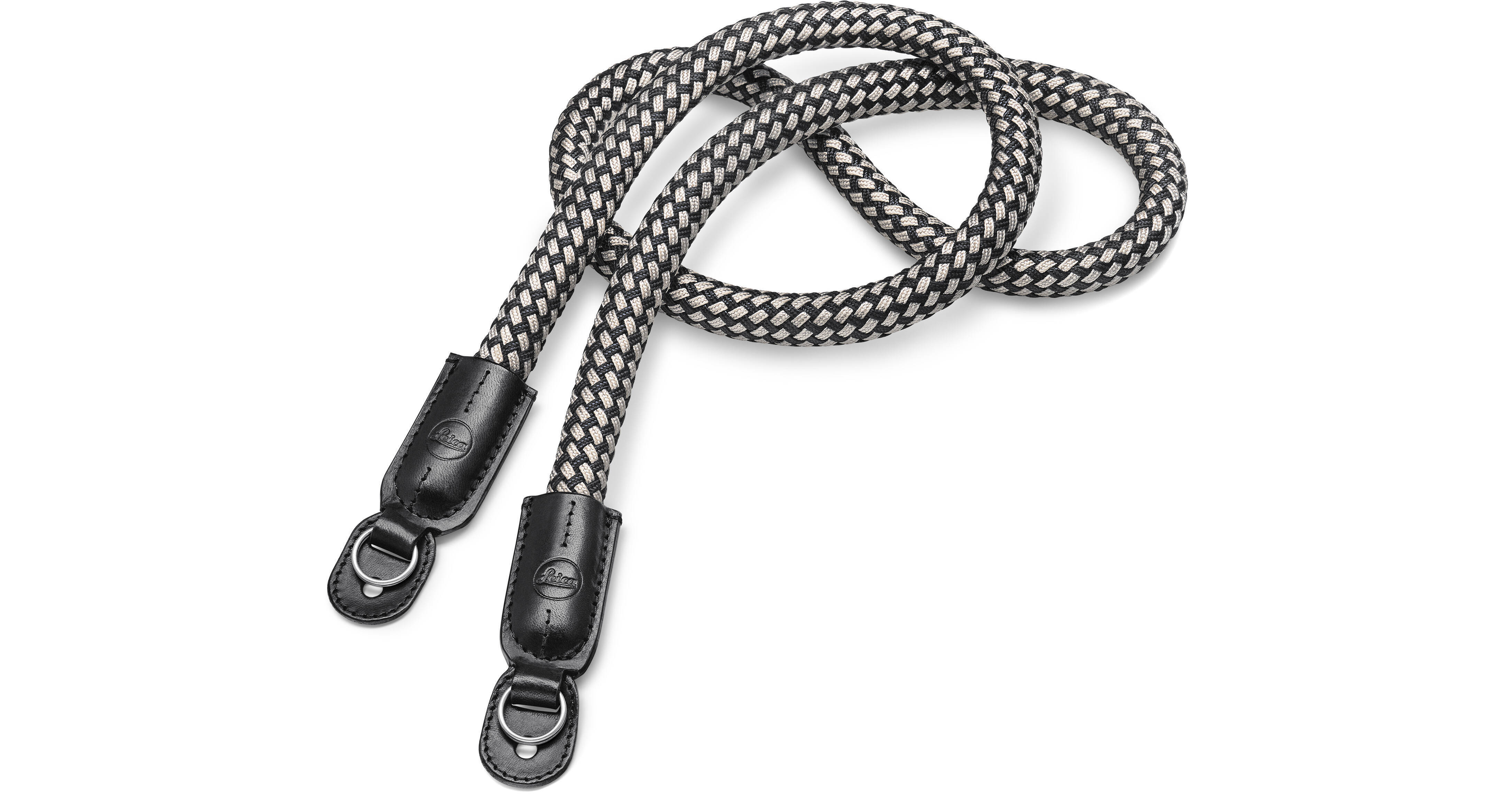 Leica Round Braided Rayon Carrying Strap (Black and White) 14719