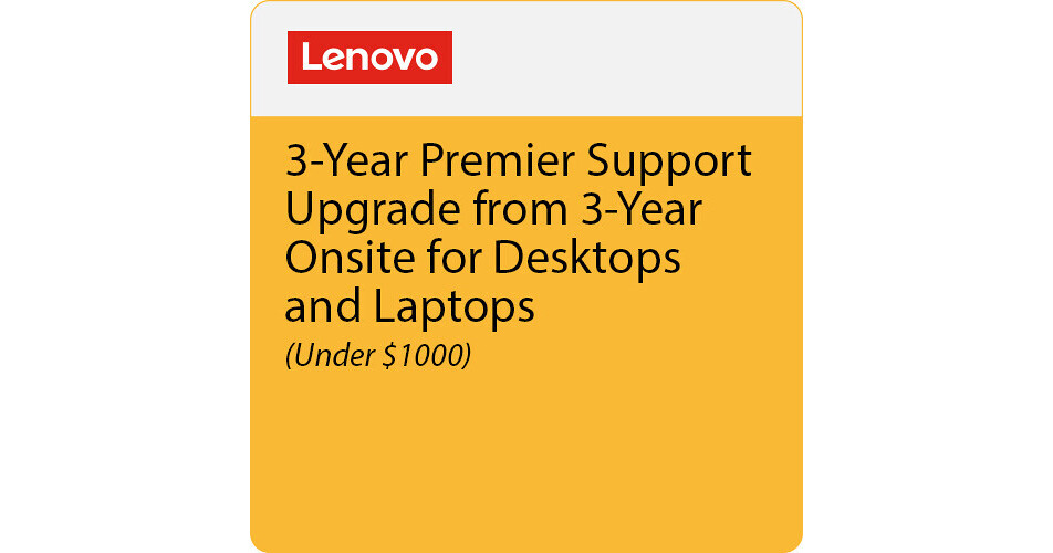 Lenovo 3-Year Premier Support Upgrade from 3-Year 5WS1N53099 B&H