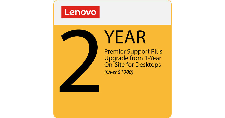 Lenovo 2-Year Premier Support Plus Upgrade from 1-Year