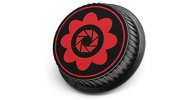 LenzBuddy Flower Rear Lens Cap for Canon (Red) 52105-03 B&H