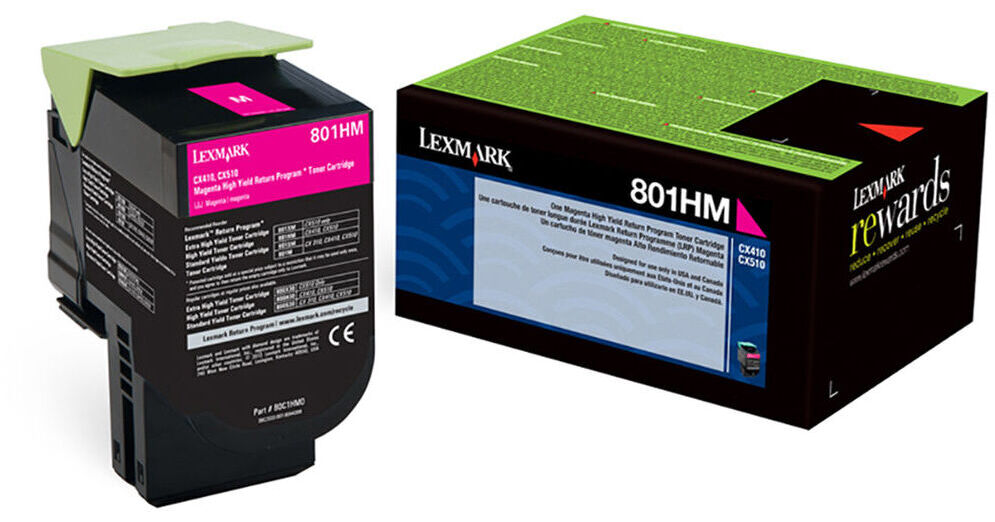 Lexmark CX410 & CX510 Magenta High-Yield Return Program 80C1HM0