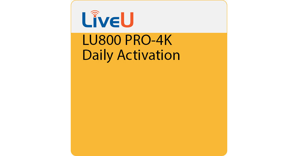 LiveU LU800 PRO-4K Daily Activation PRO-4K-LIC-DAY B&H Photo