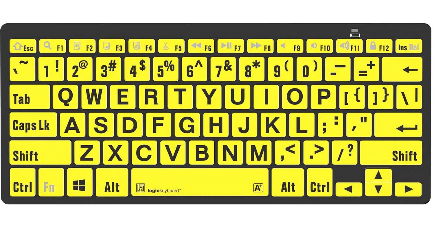 Logickeyboard LargePrint Black-on-Yellow LKB-LPBY-BTPC-US B&H