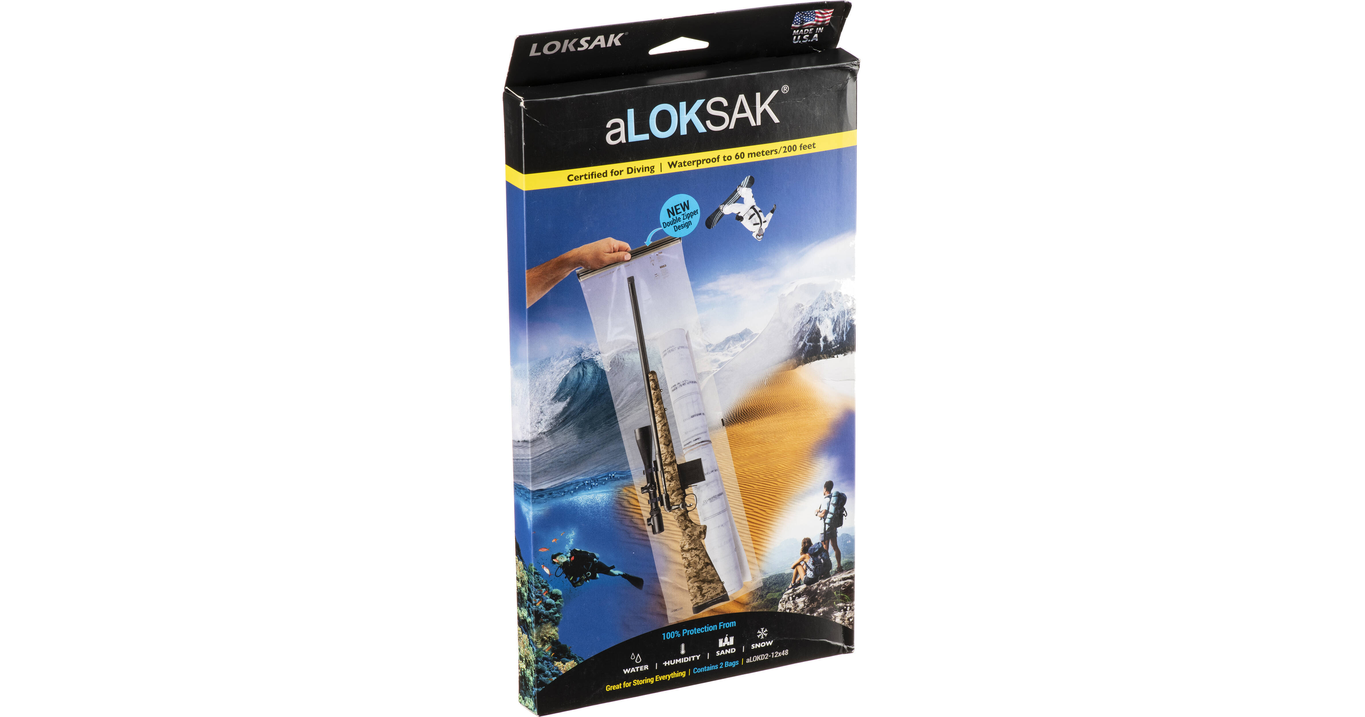 LOKSAK aLOKSAK Element-Proof Bag (2-Pack, 48 x 12") 390016 B&H