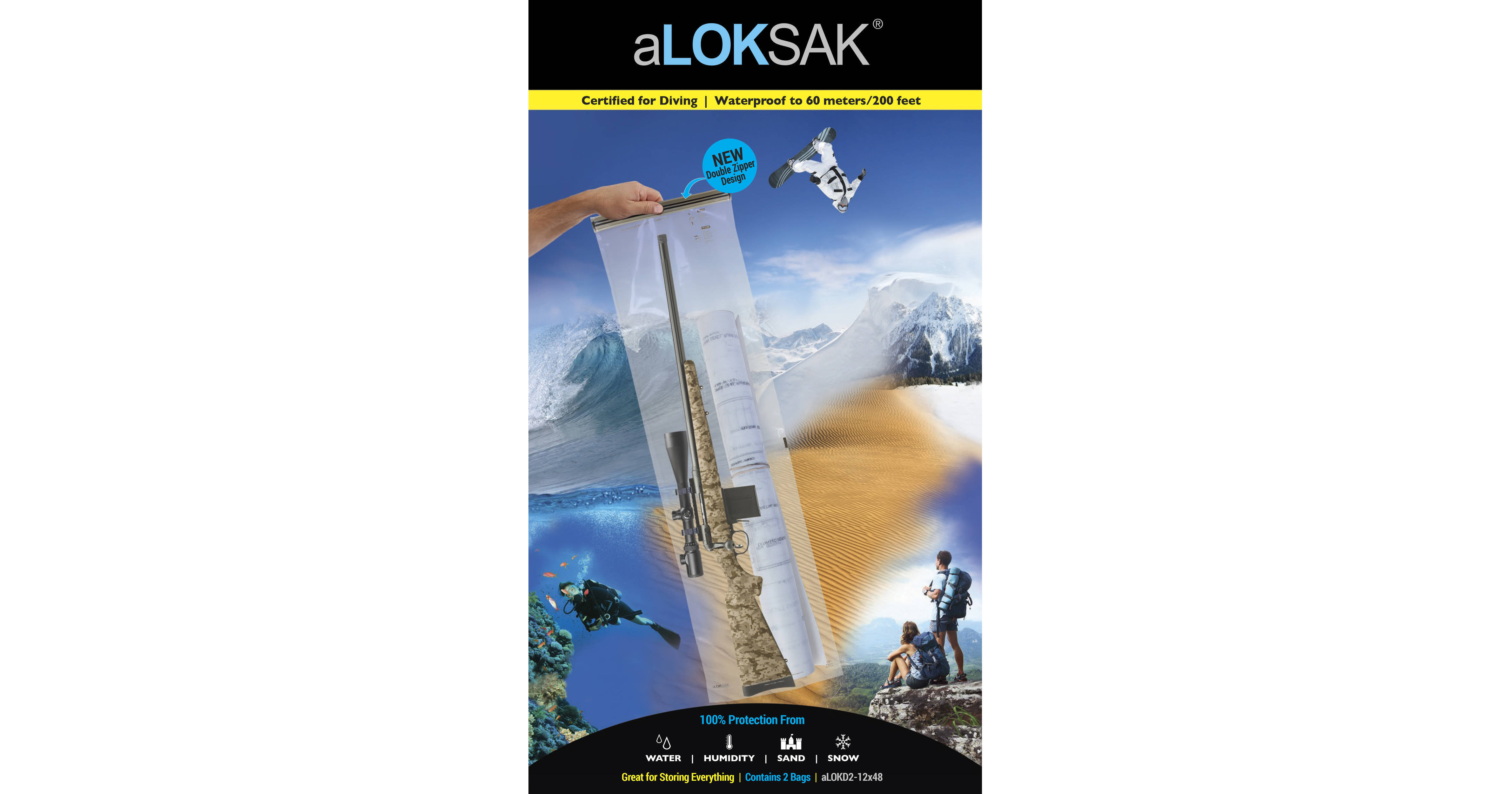 LOKSAK aLOKSAK 12 x 48" Waterproof Bags (2-Pack)