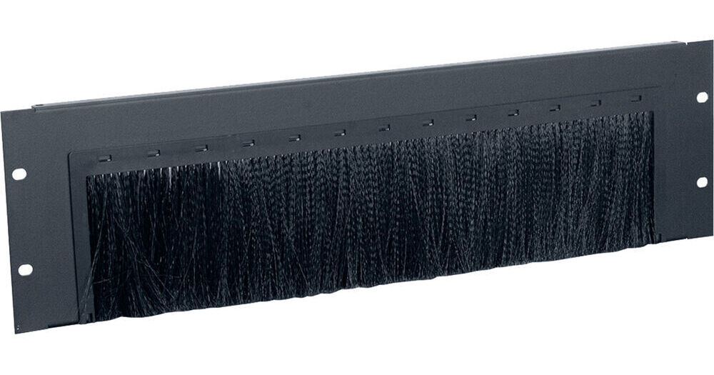 Lowell Manufacturing 19" Cable Brush Panel with Tray CBP-3 B&H