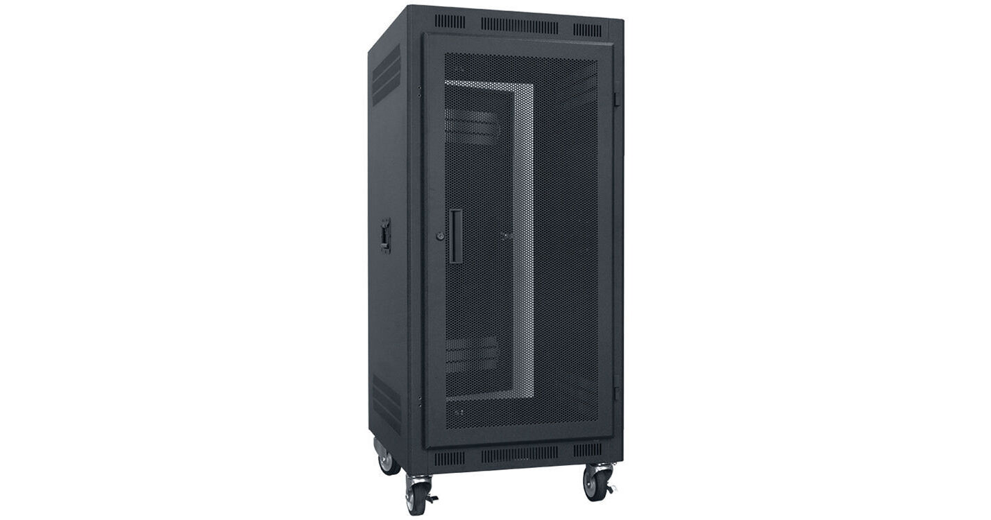 Lowell Manufacturing Portable Rack 21 RU x 22" Deep LPR-2122FV