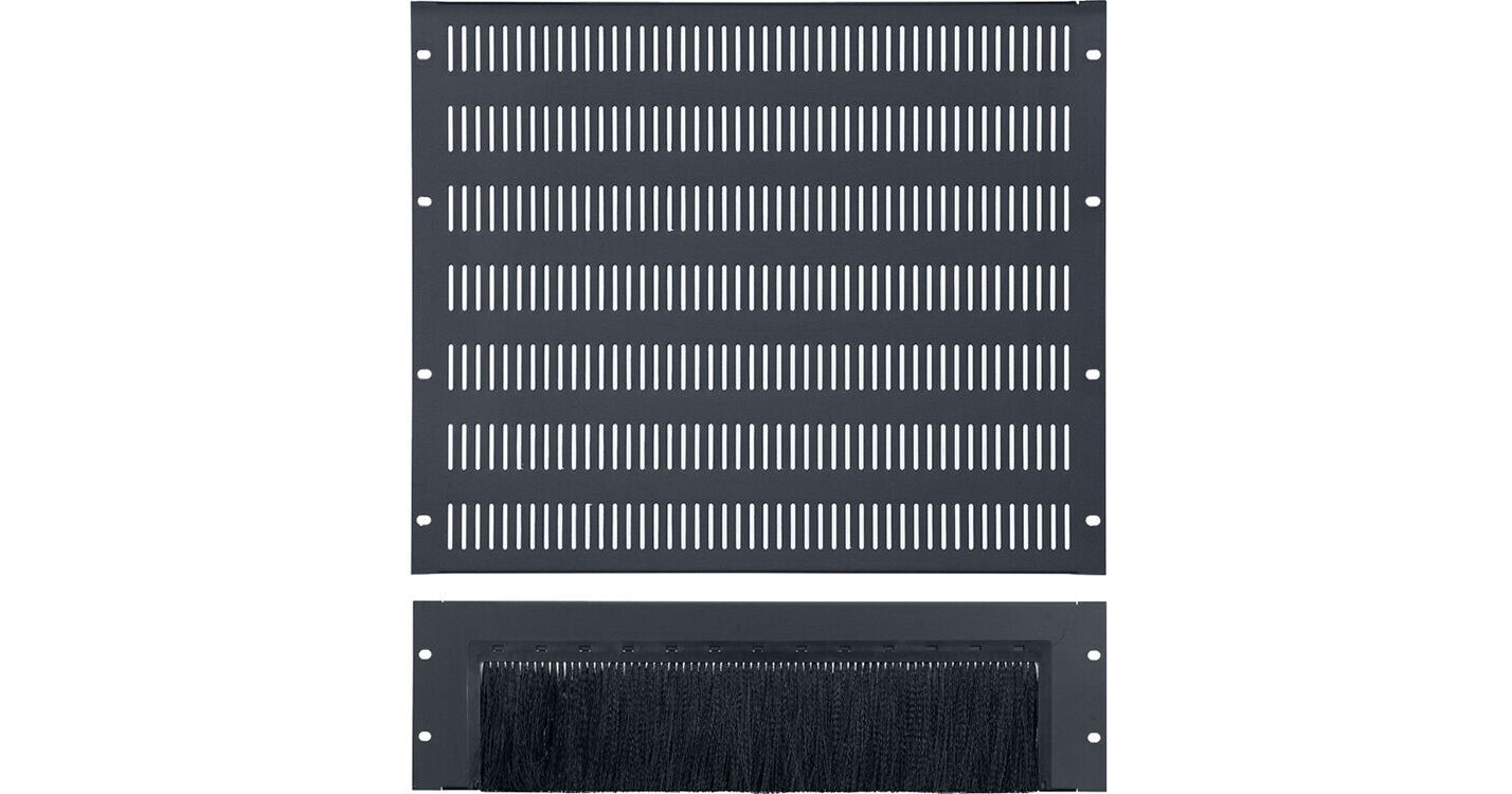 Lowell Manufacturing 3 RU Rack Top Brush Panel with 9 RU RTB-4