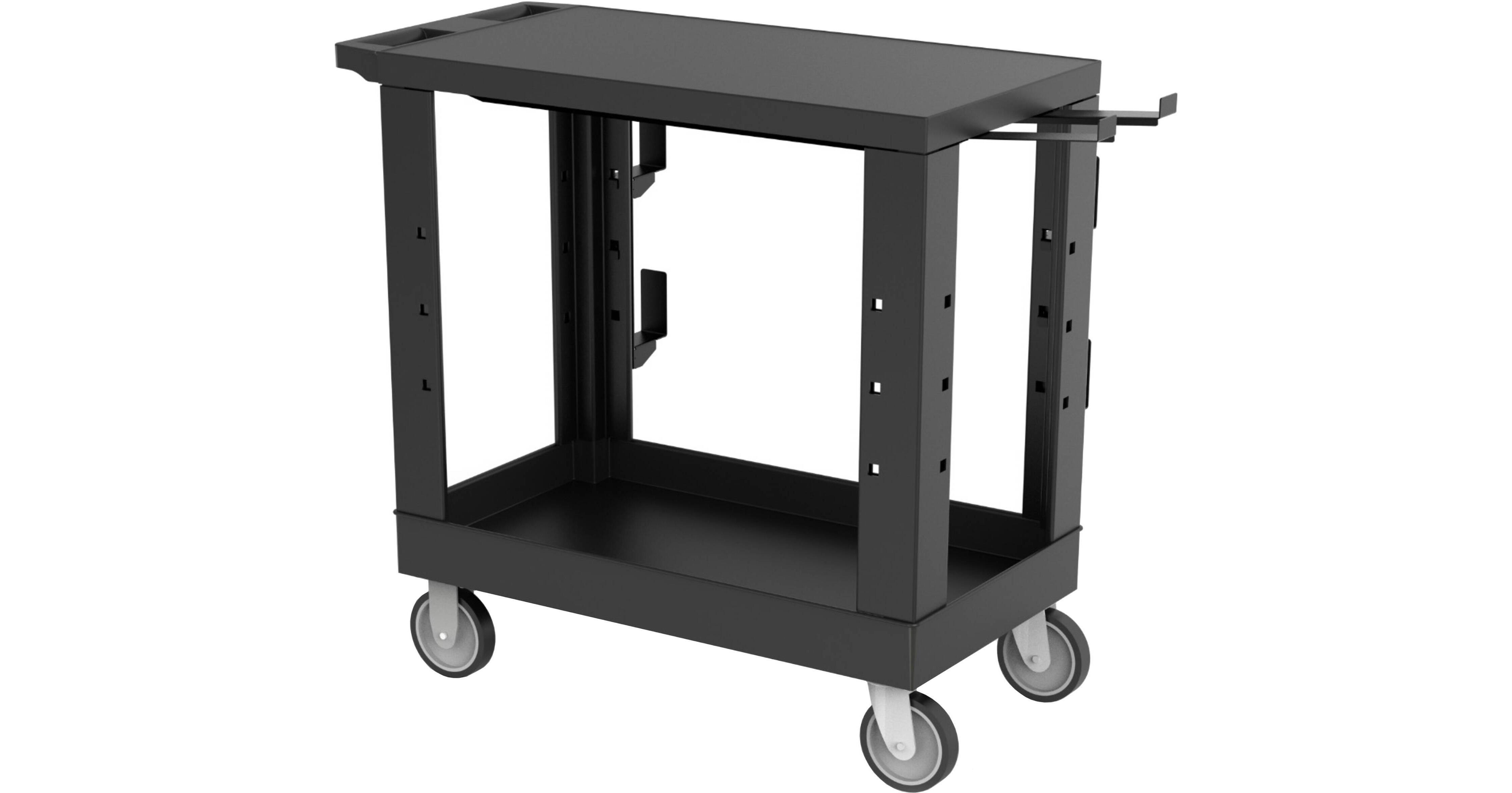 Luxor Heavy-Duty Industrial Cart with One Flat Shelf