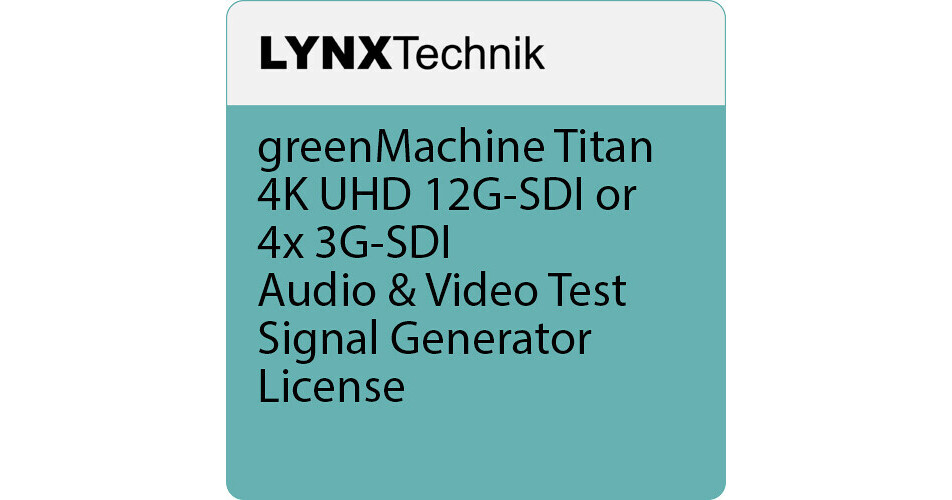 Lynx Technik AG greenMachine Titan 4K UHD GMC-TESTOR AV-TITAN