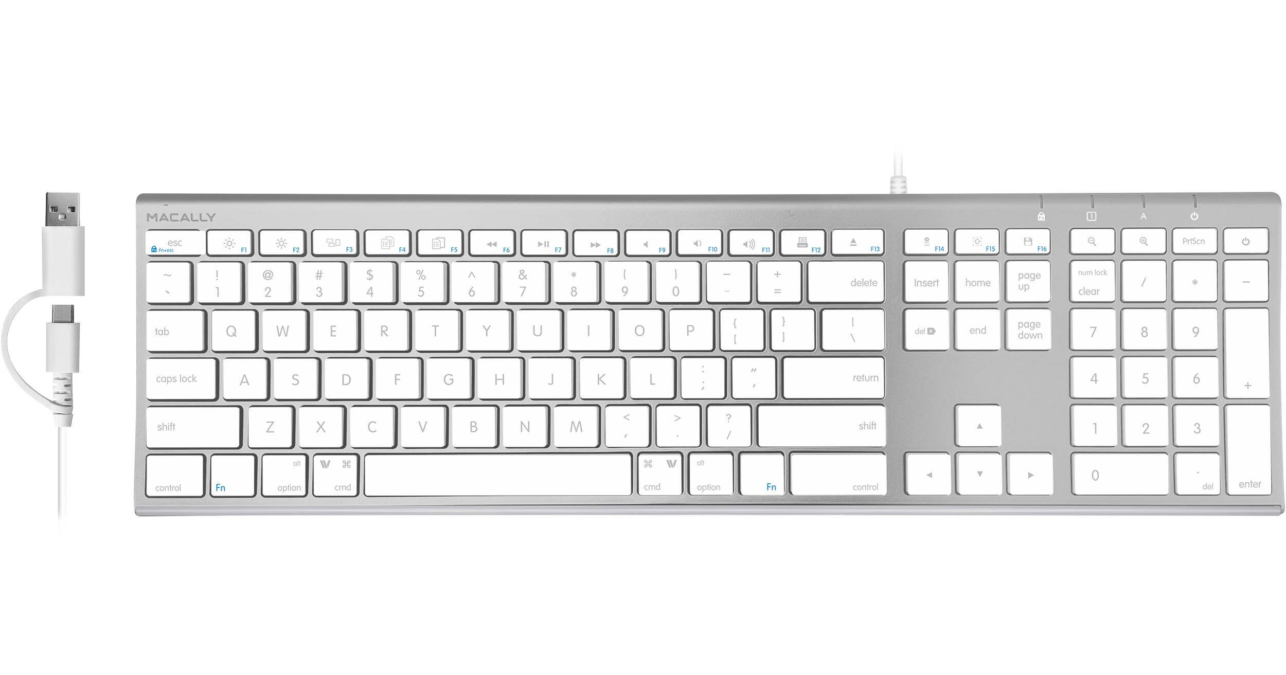 Macally Everyday Premium Keyboard for Mac (Aluminum) UCACEKEYA2