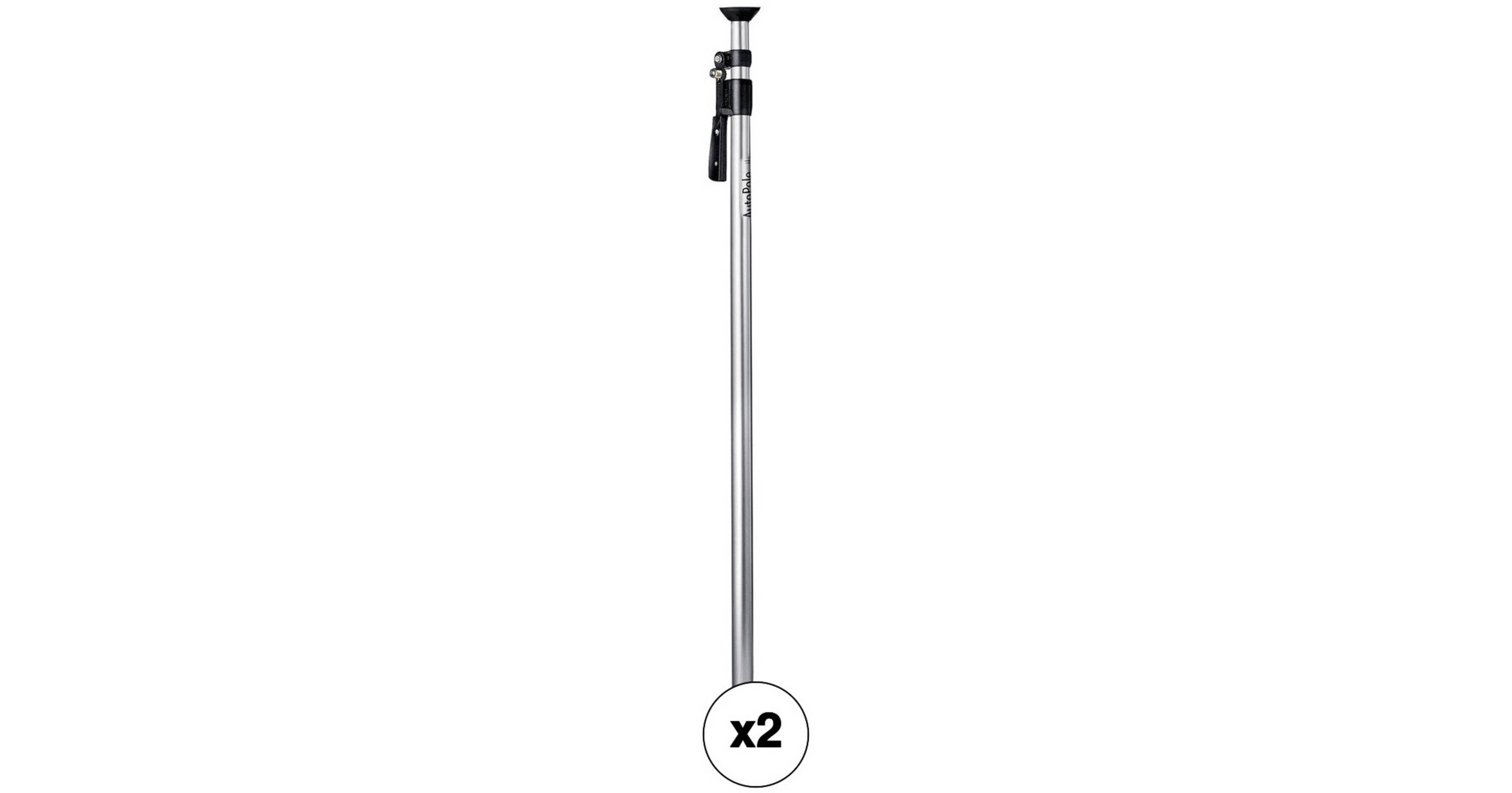 Manfrotto Short Deluxe Autopole 2 (Silver, Pair, 4.9-8.8') B&H