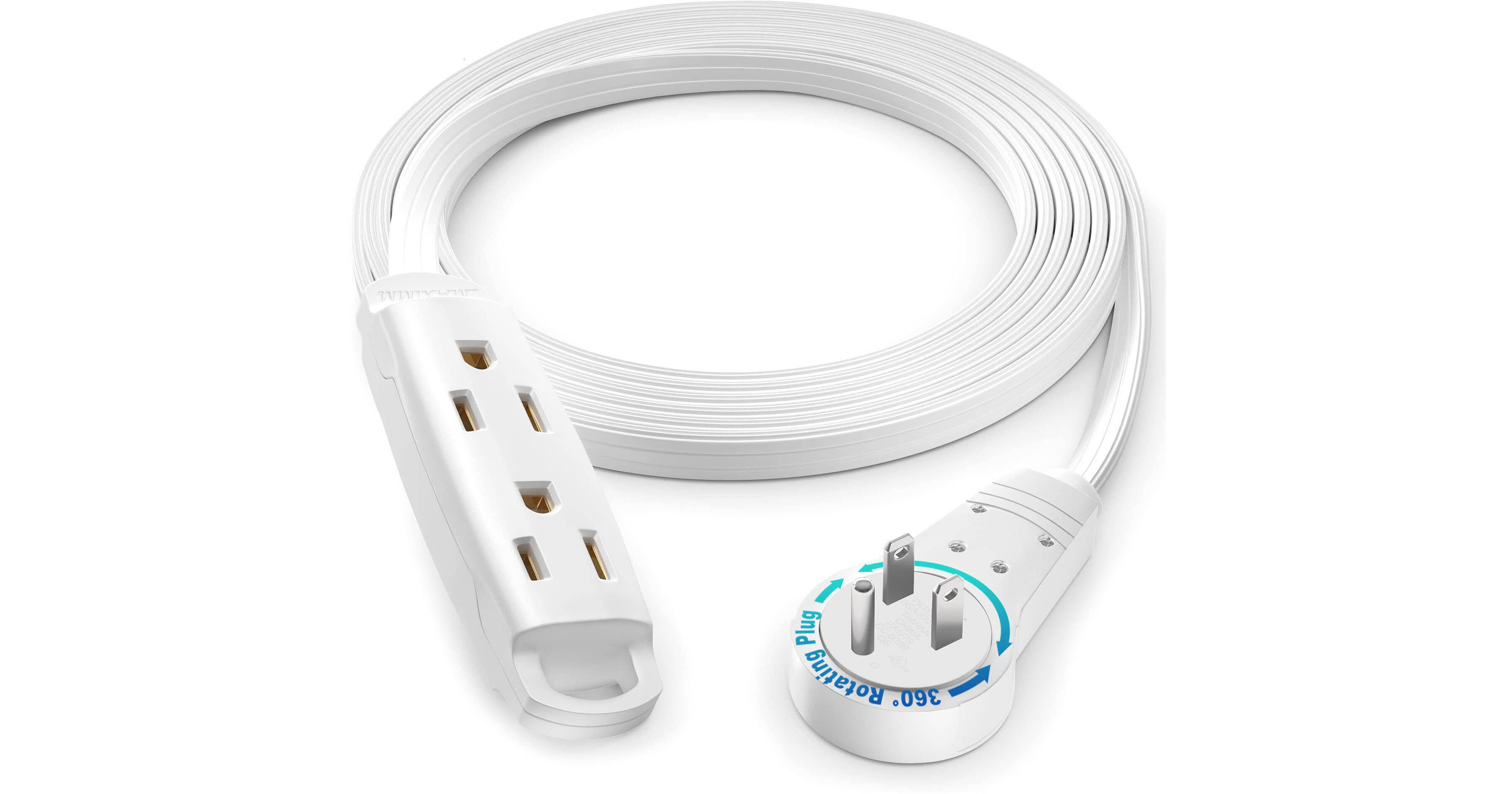 Maximm Cable 360° Rotating Flat Extension Cord
