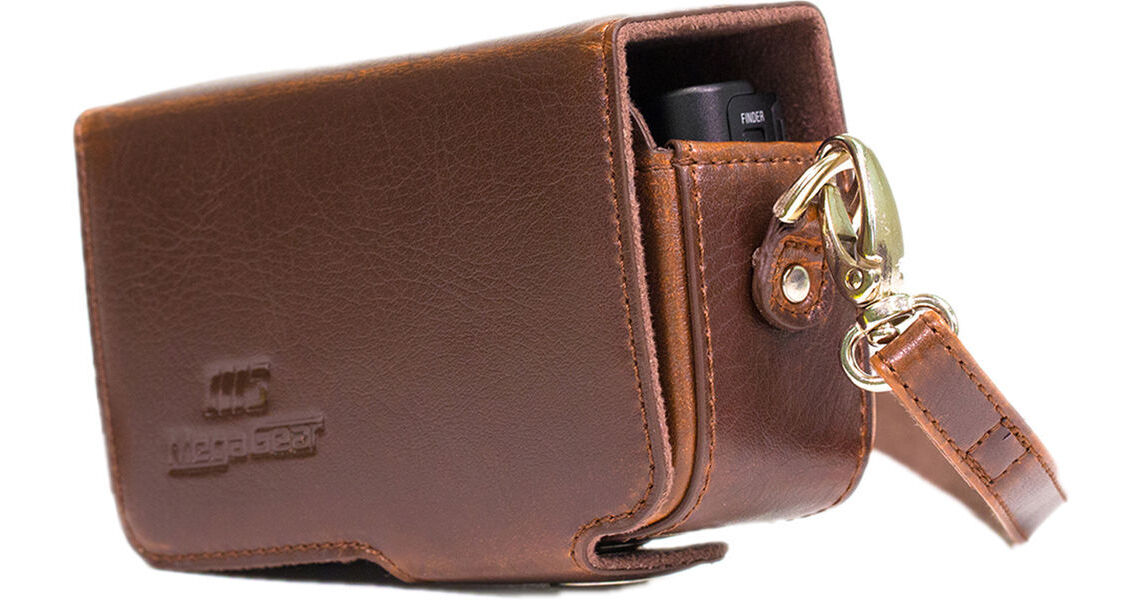 MegaGear PU Leather Case with Strap for Sony Cyber-shot MG1144