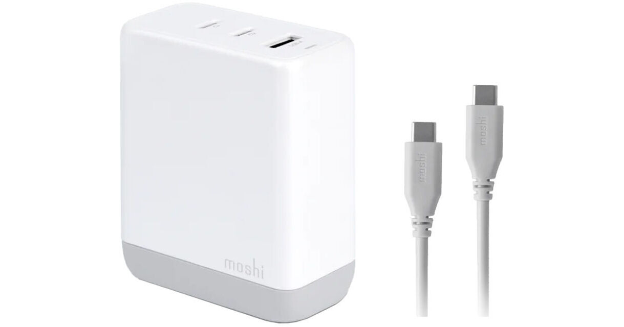 Moshi Rewind 100W 3-Port USB-C/USB-A GaN Wall Charger 99MO233502