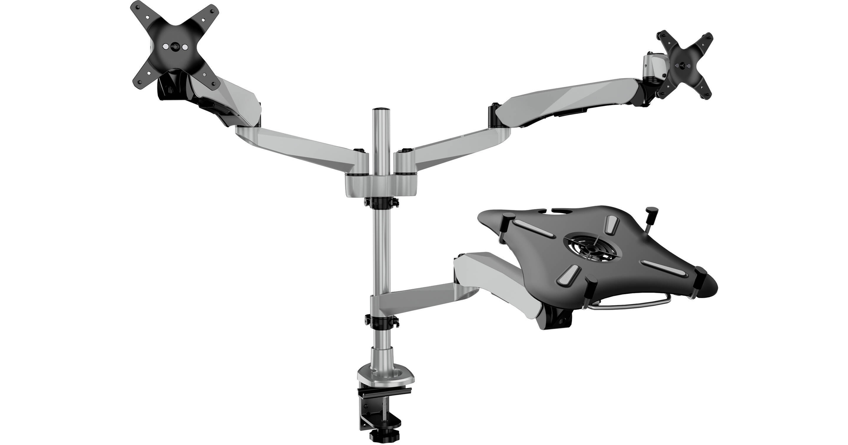 Mount-It! CLiX Series Full Motion Dual Monitor + Laptop MI-75826