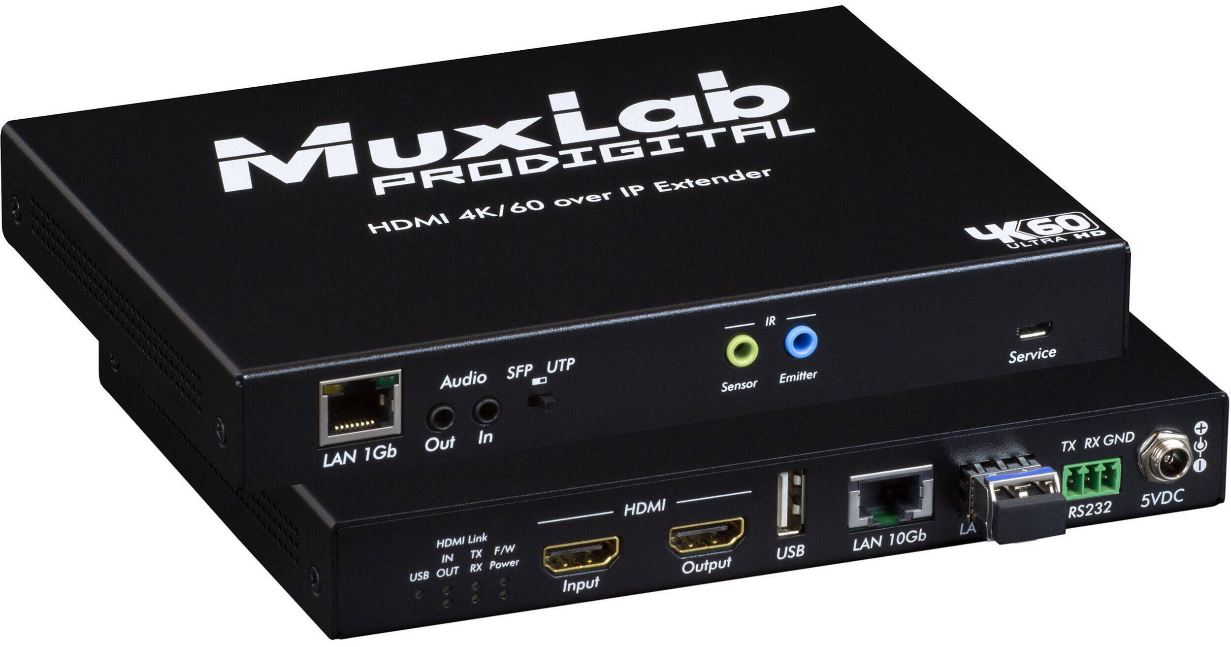 MuxLab HDMI 4K/60 KVM over IP Transceiver 10GB 500766-FIBER B&H