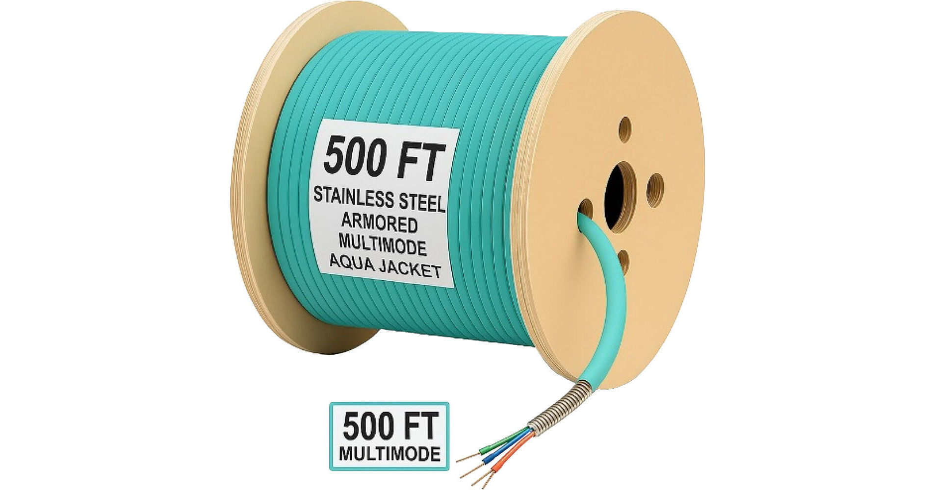 nanoFIBER 6-Strand Steel Armor OM4 Multimode MM6T-M4-IOPA-500