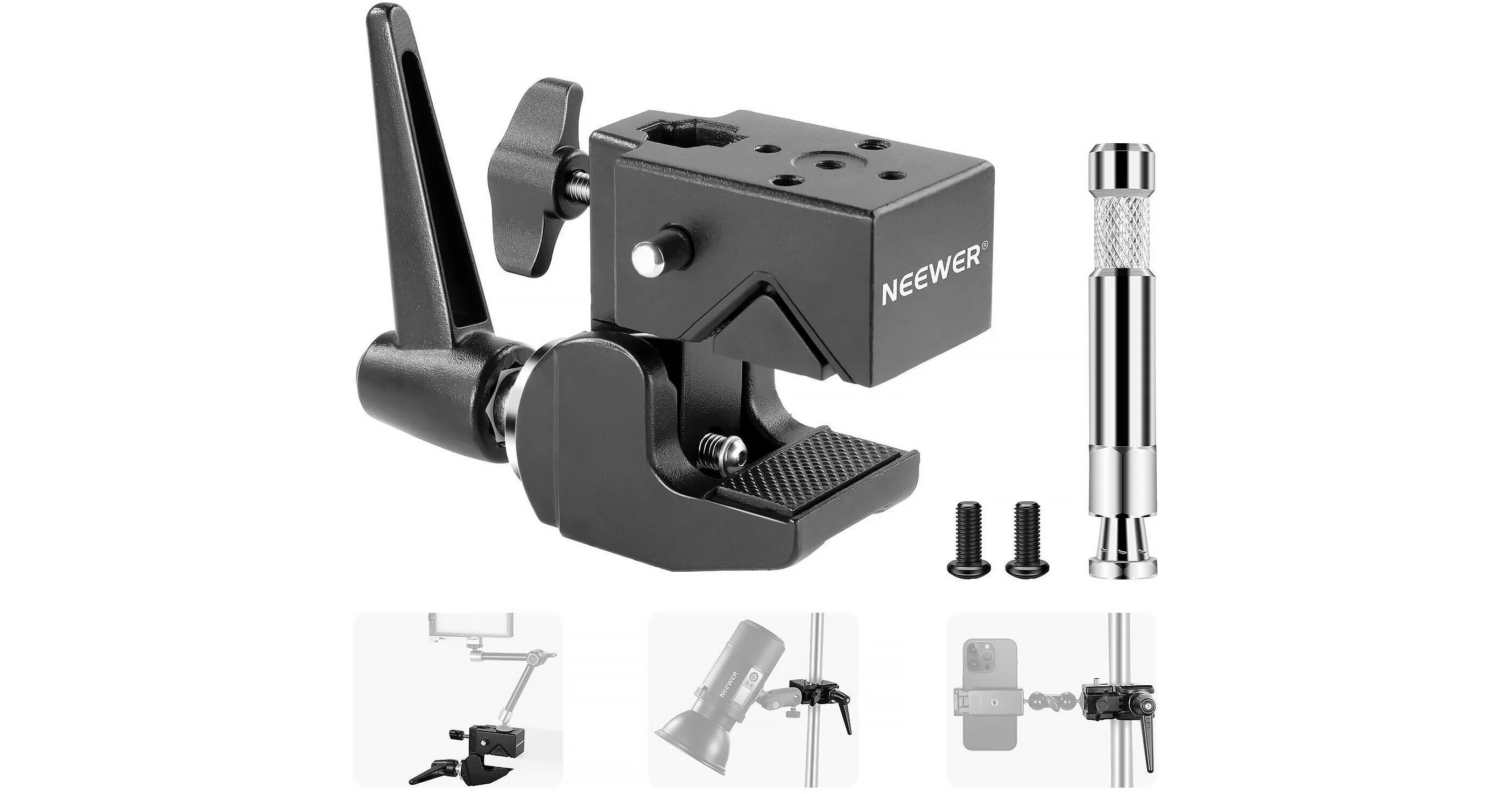 Neewer UA017 Super Clamp with 5/8" Stud 66603361 B&H Photo Video