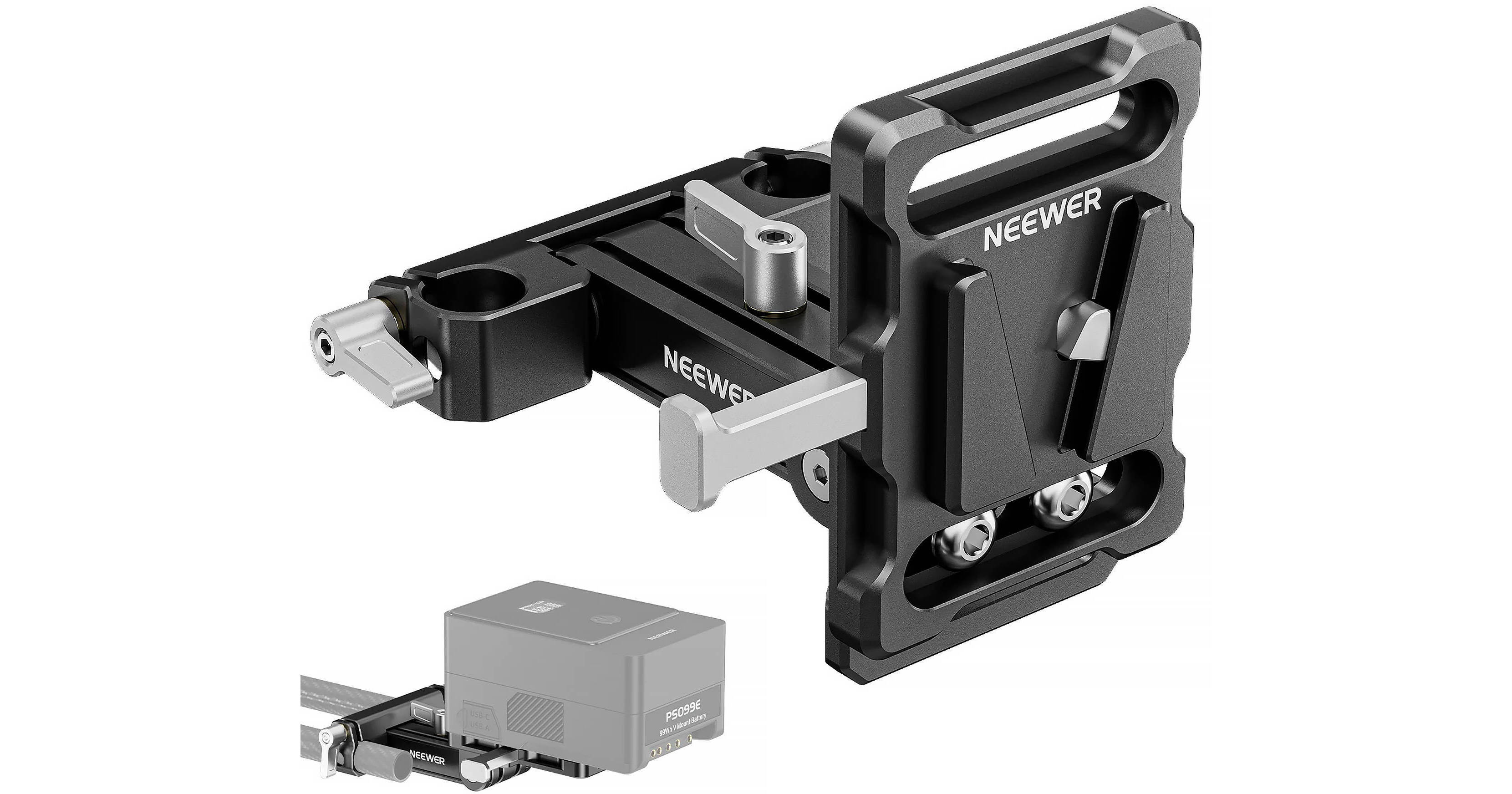 Neewer V-Lock Battery Mounting Plate with 15mm LWS Rod 66604695