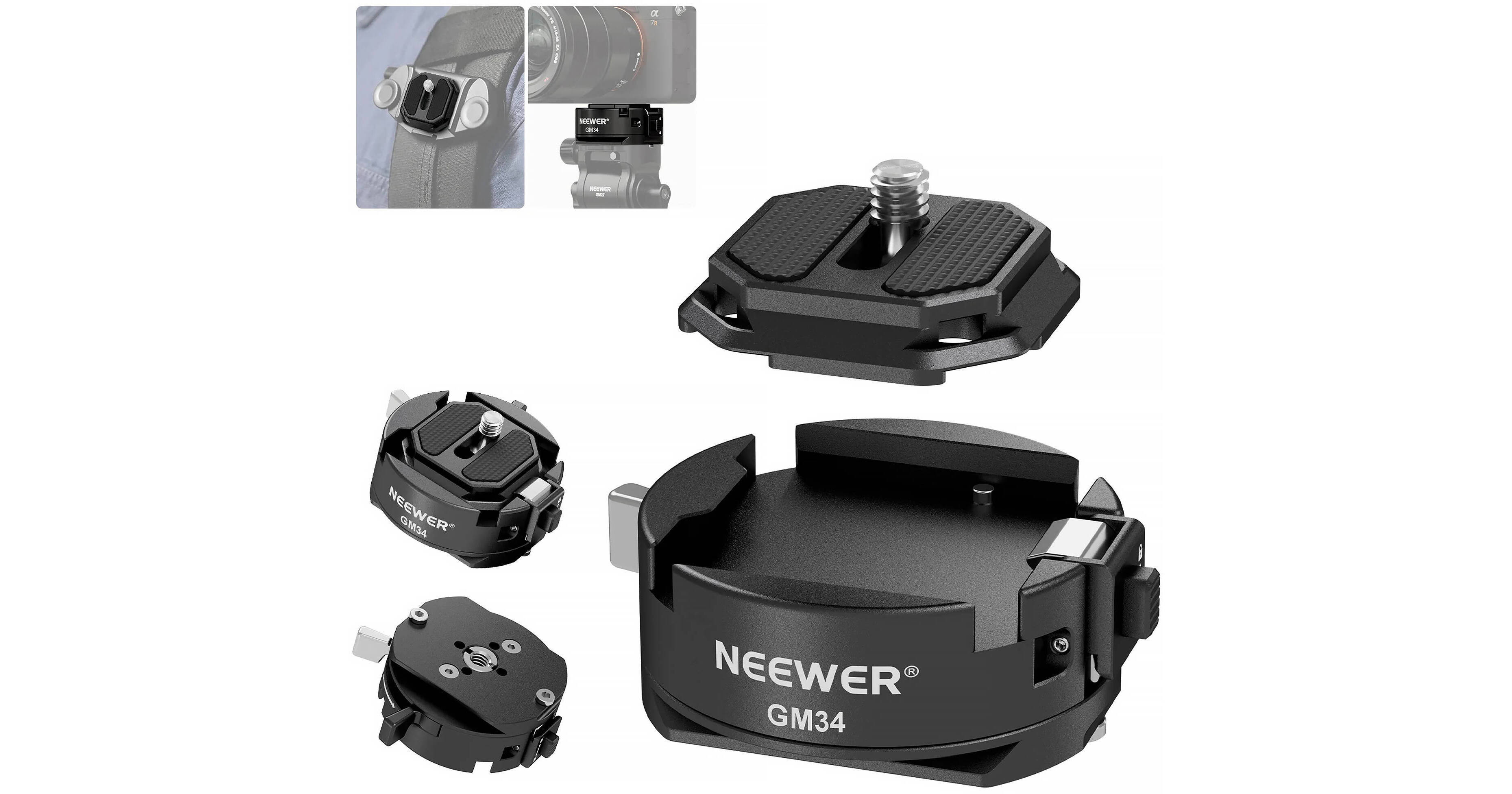 Neewer GM34 Camera Quick Release Plate Kit 66604848 B&H Photo