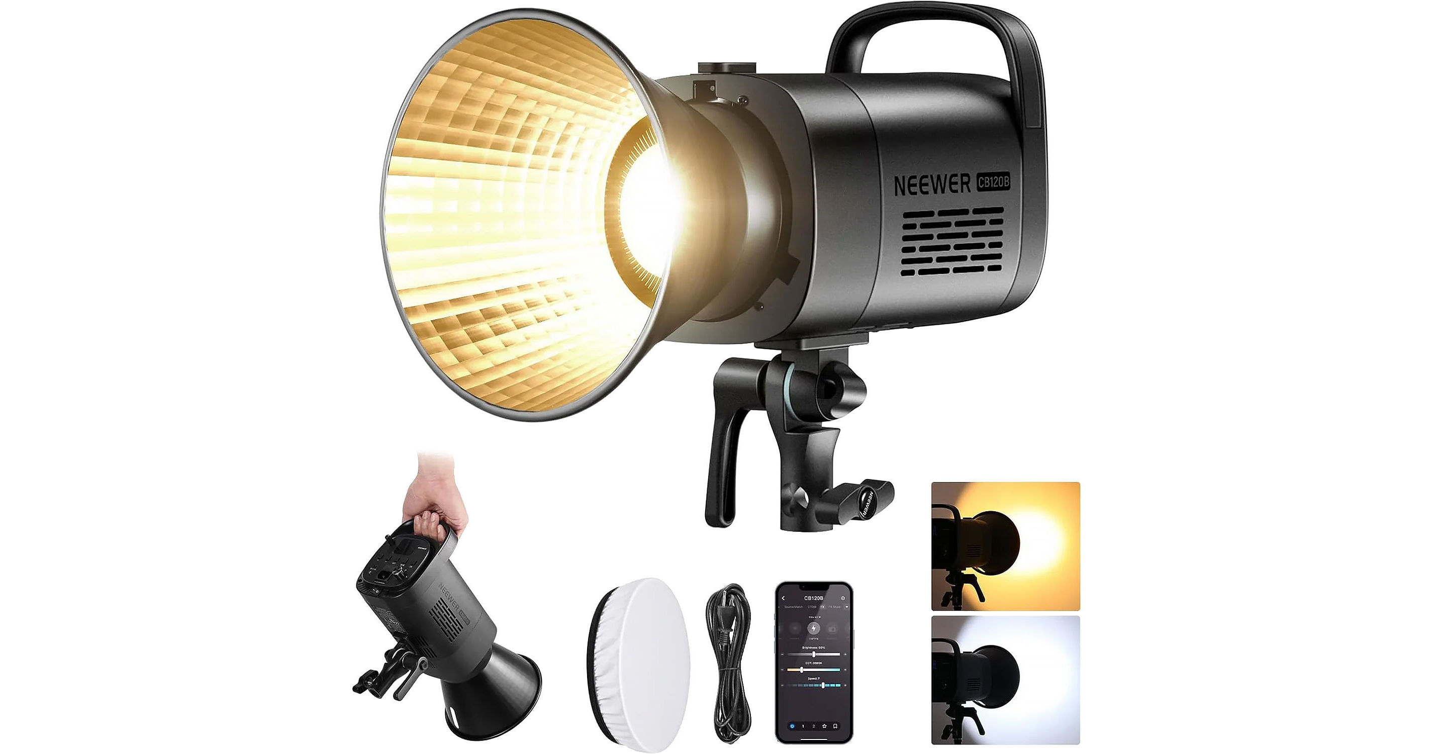 Neewer CB120B Bi-Color LED Video Light 66605847 B&H Photo Video