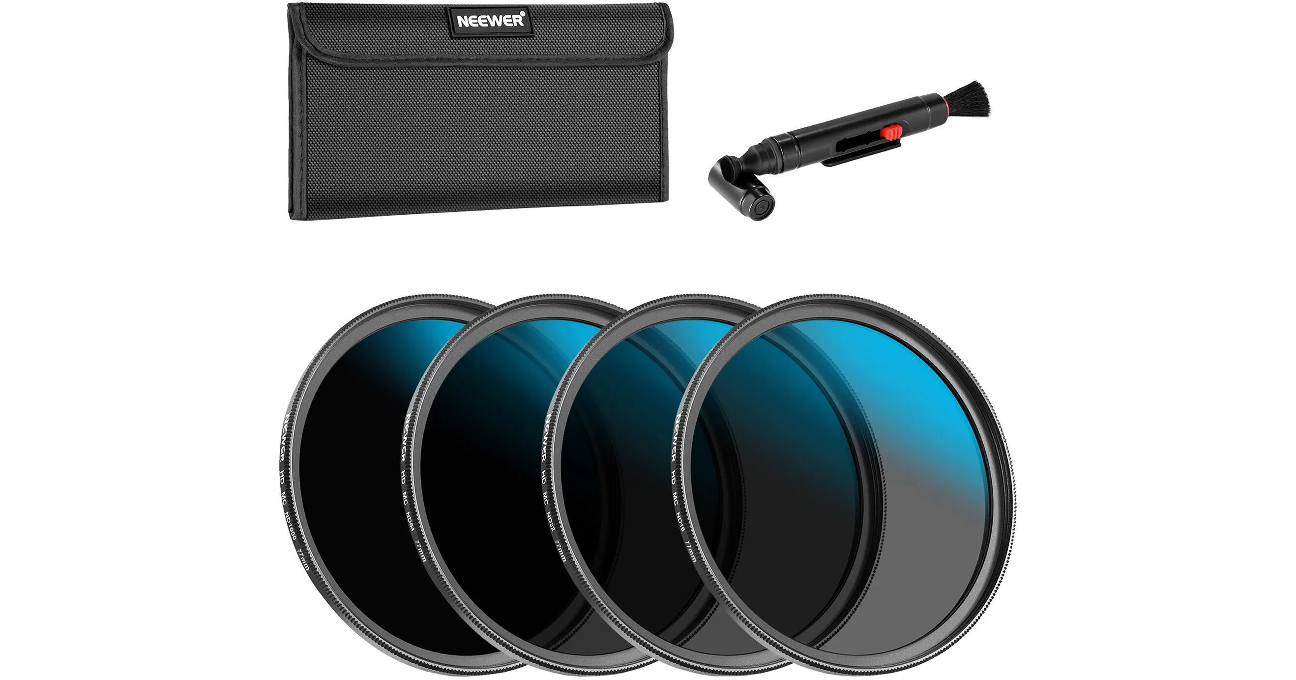 Neewer HD ND Lens Filter + Cleaner Kit with ND16, ND32, 66606345