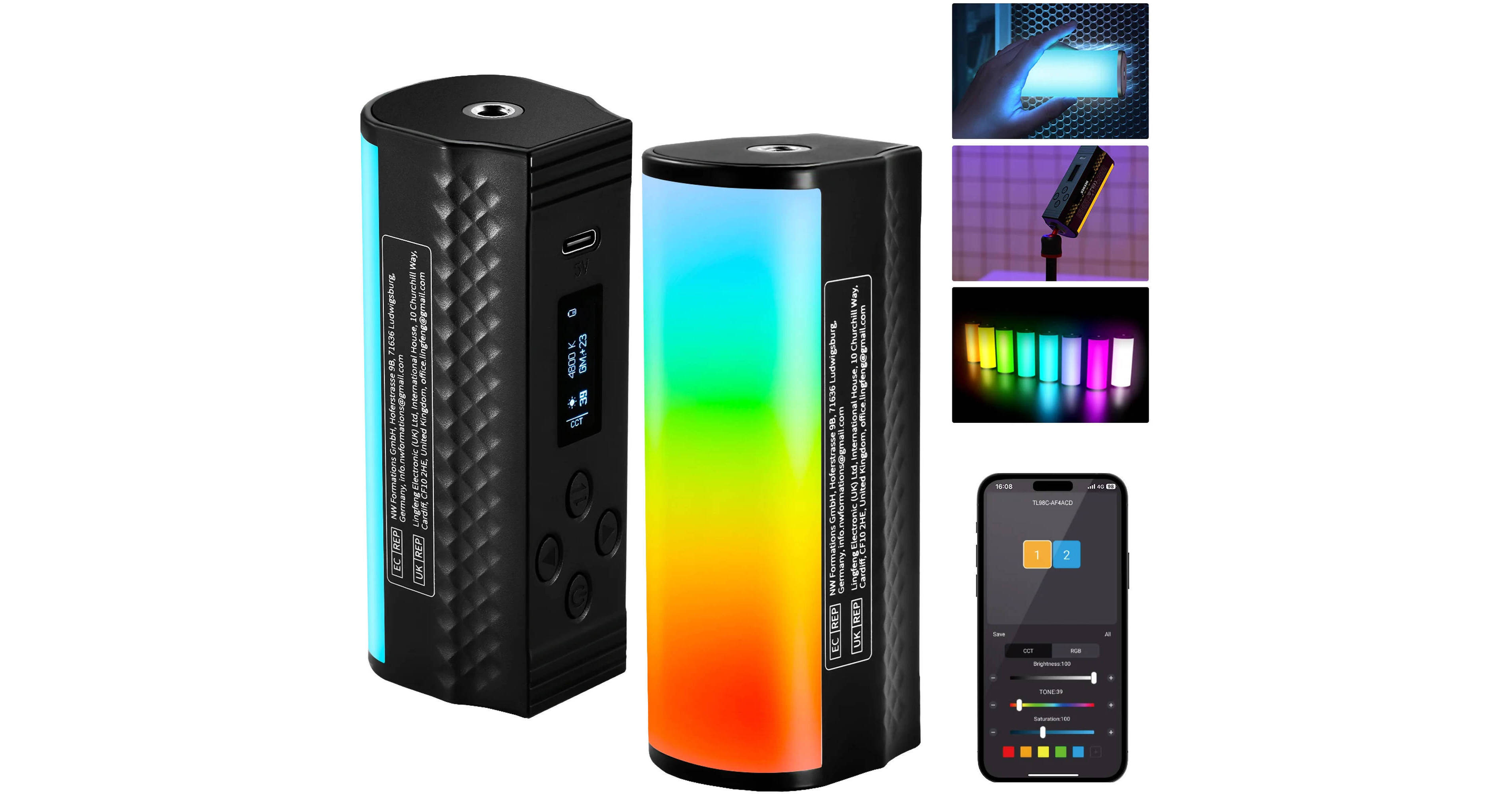 Neewer TL98C RGB Magnetic Handheld Light Wand (4.3") 66606800