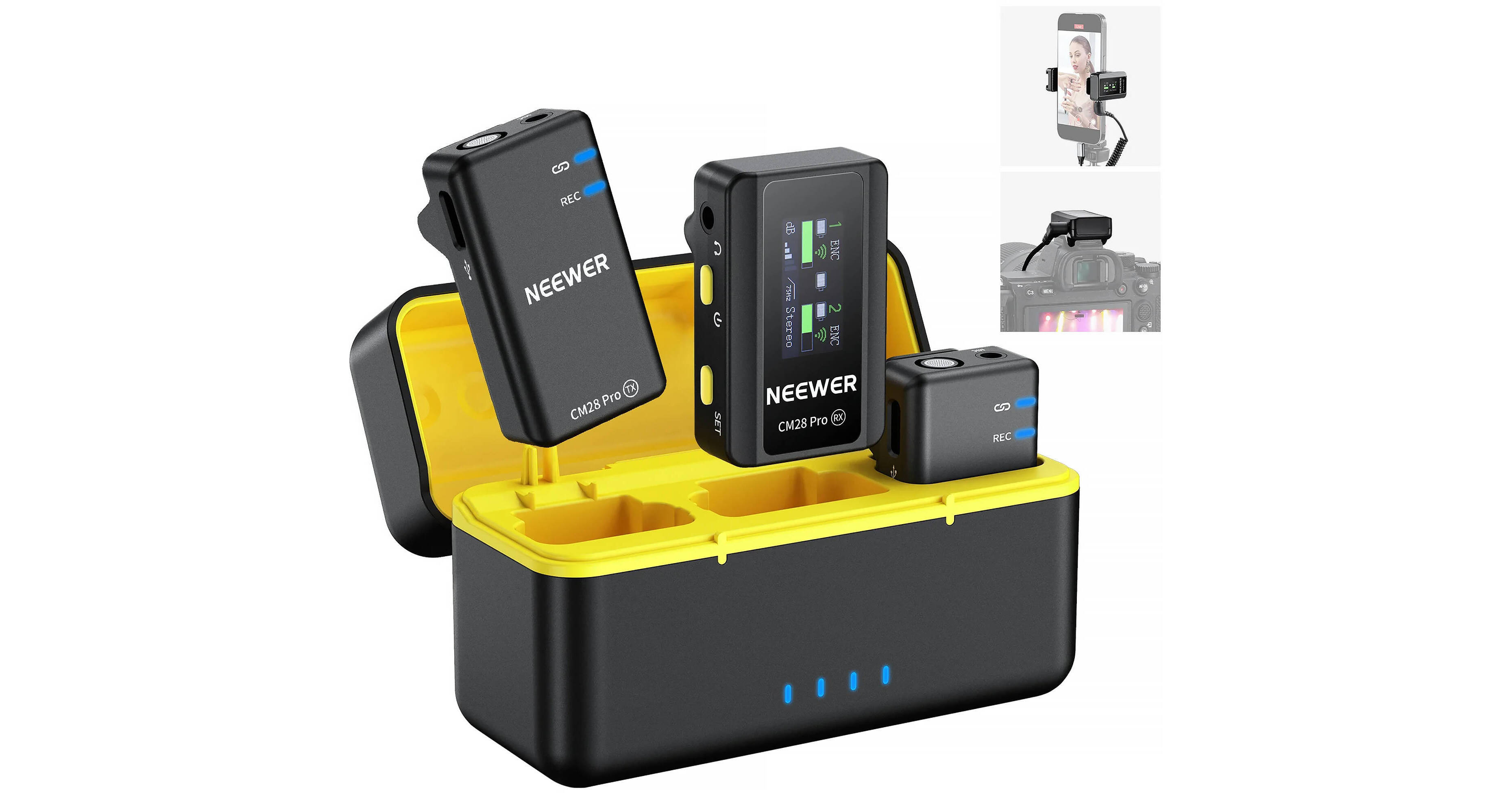 Neewer CM28 PRO Wireless Microphone System with Charging