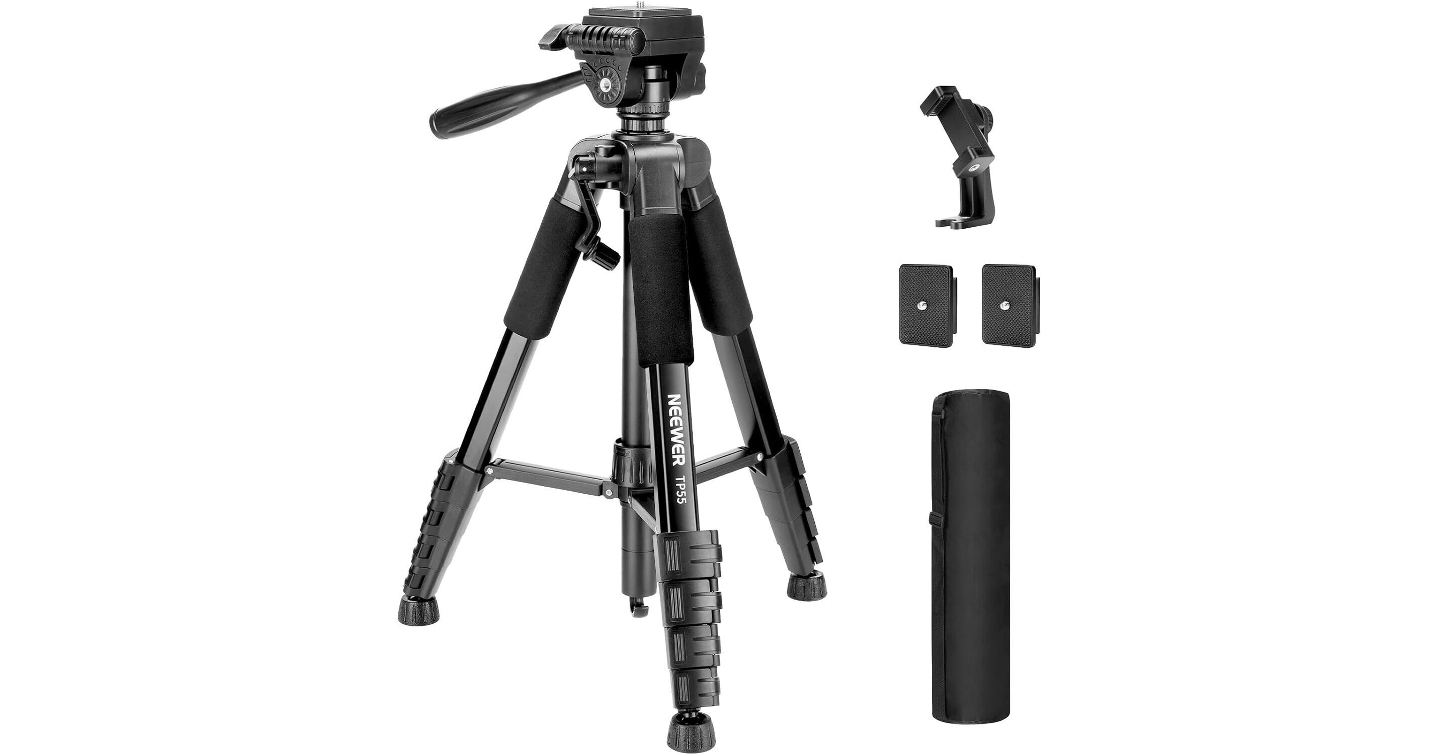 Neewer BASICS TP55 Aluminum Camera Tripod with 3-Way Pan