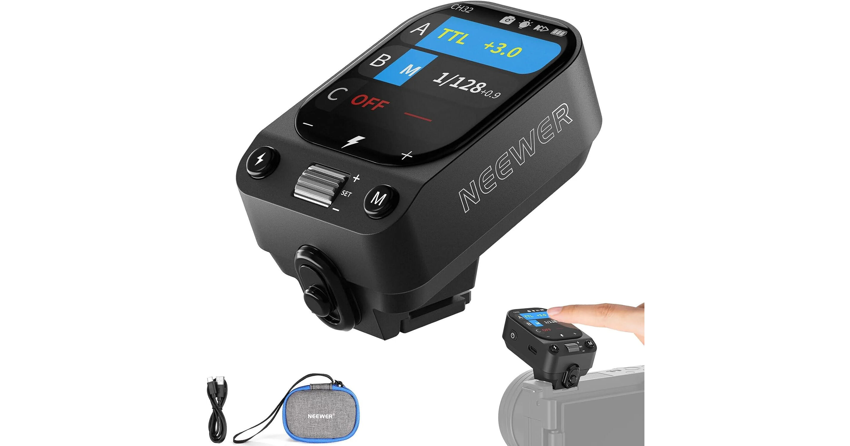 Neewer QZ-S Touchscreen TTL Wireless Flash Trigger 66608416 B&H