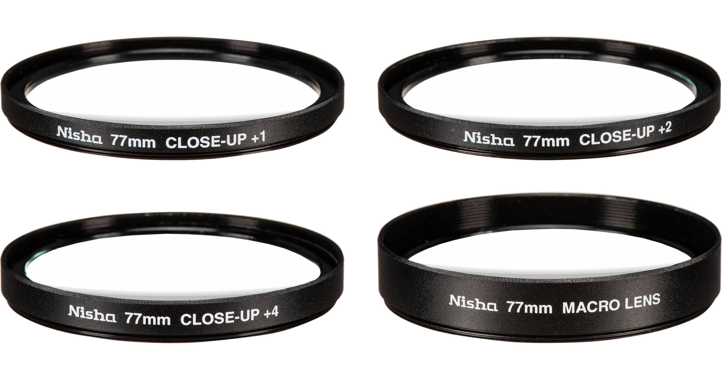 Nisha 77mm Close-Up Lens Set (+1, +2, +4, Macro) CU4-77 B&H