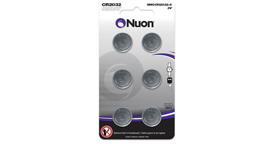 Nuon CR2032 Lithium Coin Battery (6-Pack) SMCCR2032-6 B&H Photo