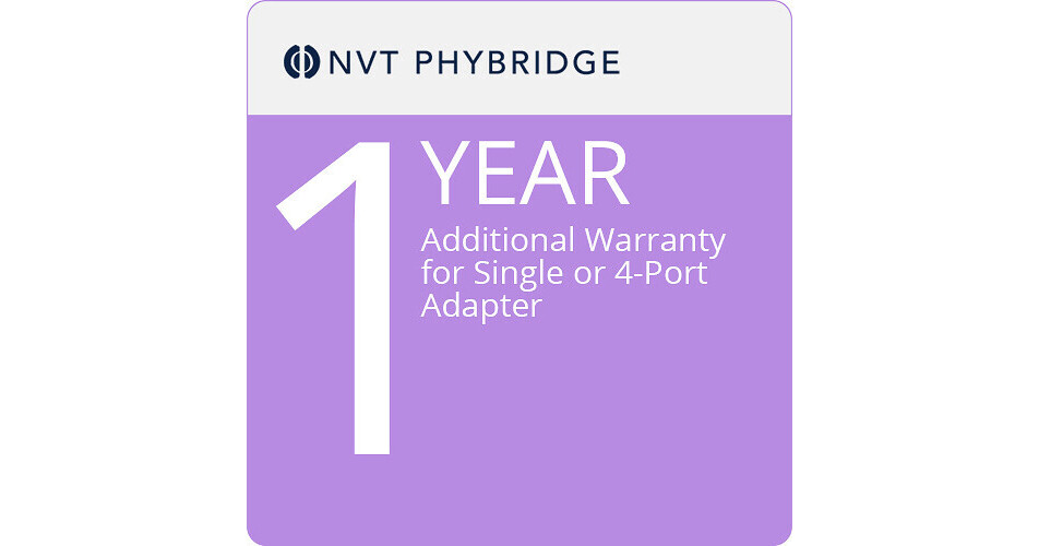 NVT Phybridge 1-Year Extended Warranty for Single NV-SNGL-MTNC-1