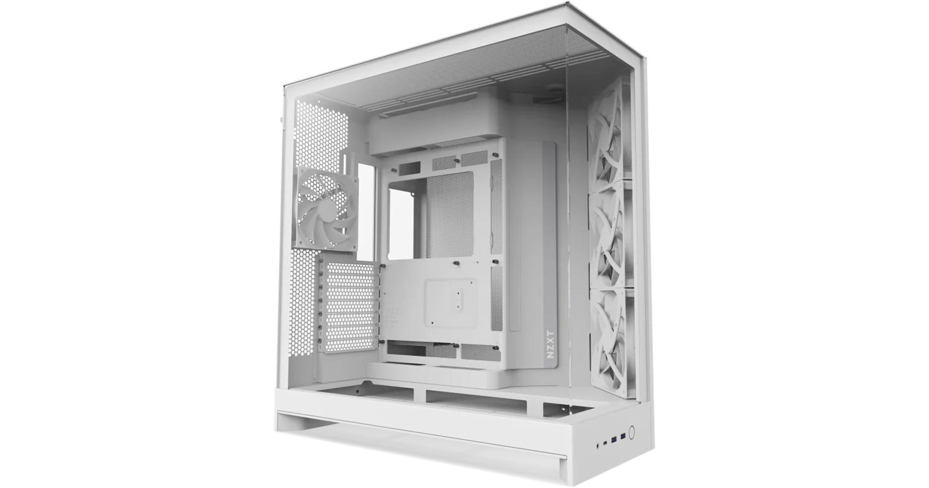 NZXT H9 Flow Mid-Tower Case (White) CM-H92FW-01 B&H Photo Video