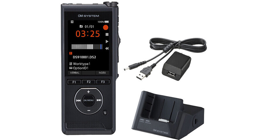 Olympus DS-9100CA Digital Recorder with Cradle, V420361BU000 B&H