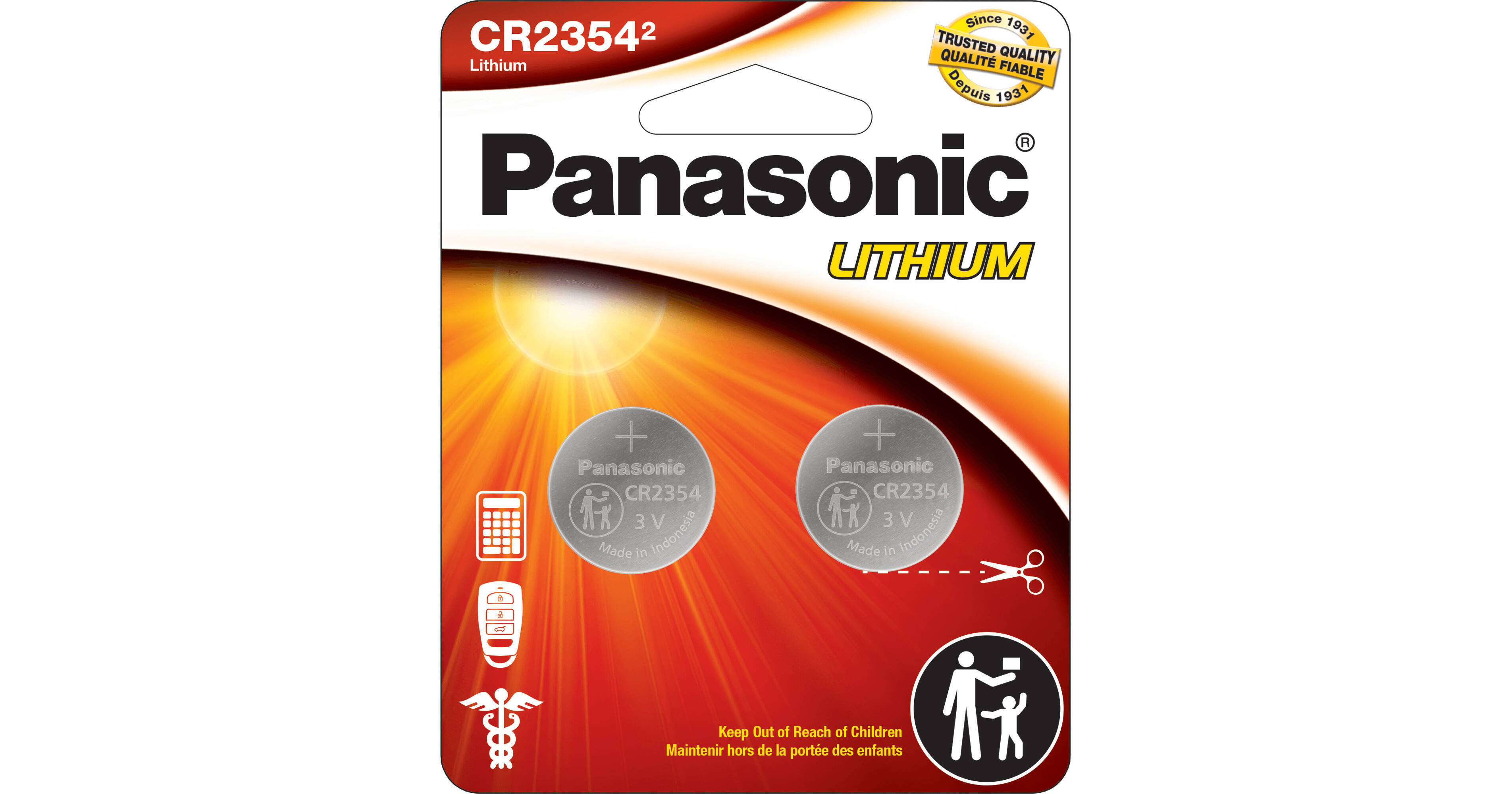 Panasonic CR2354 Lithium Coin Battery (2-Pack) CR2354PA/2BL B&H