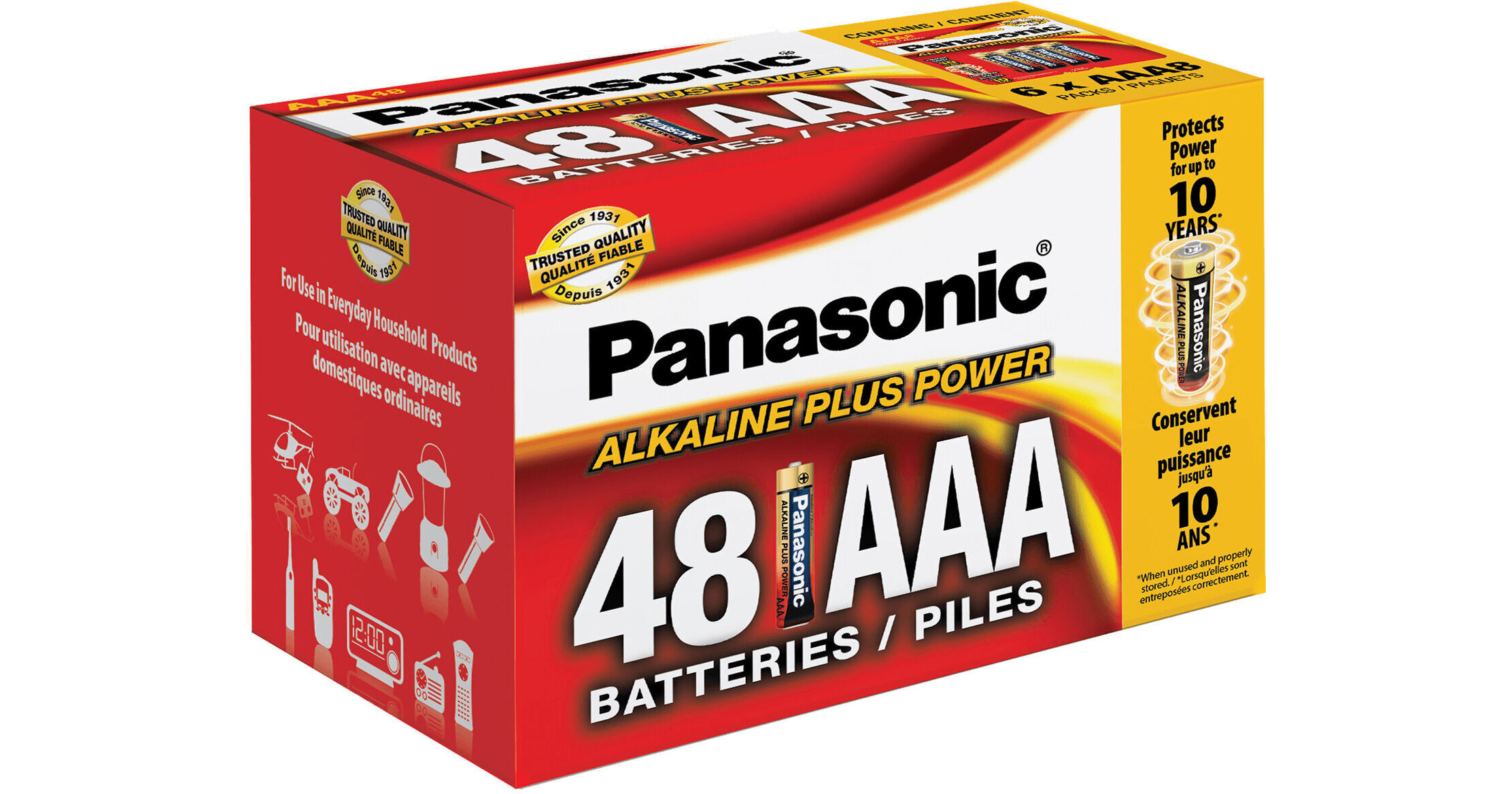 Panasonic AAA Alkaline Plus Power (48-Pack) LR03PA/48PC B&H