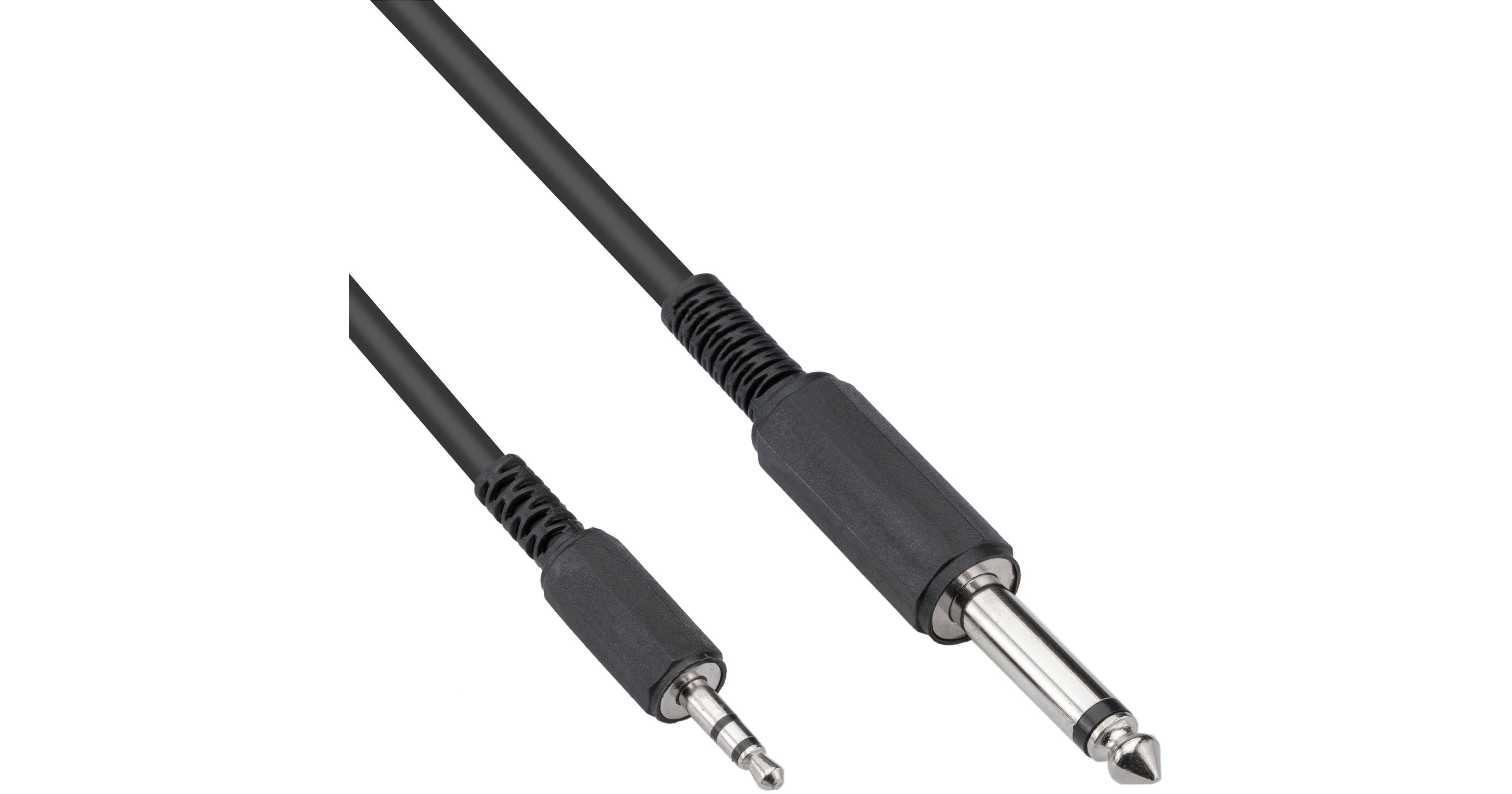 Pearstone 3.5mm Mini Stereo to 1/4" Mono Male Audio CPM-SMM10