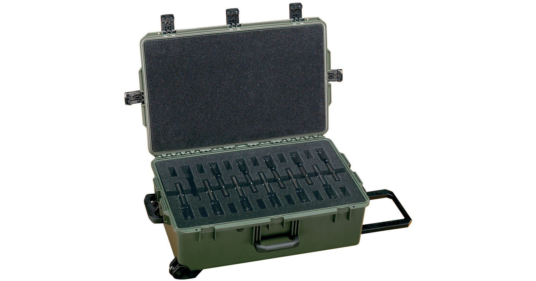 Pelican Wheeled Gun Case for 12 Pistols 472PWCM17M18-12OD B&H
