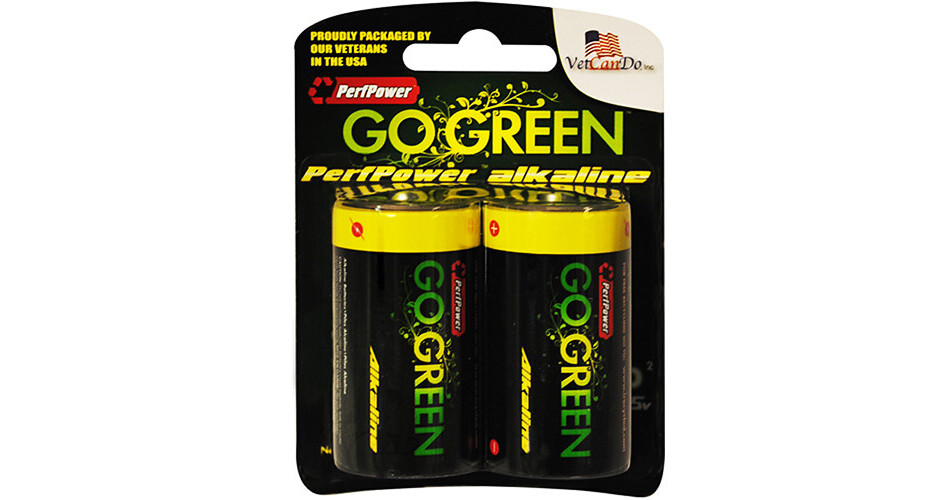 PerfPower GoGreen D Alkaline Batteries (2-Pack) 24004 B&H Photo