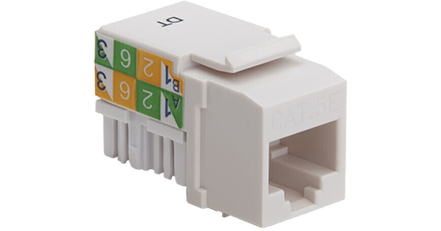 Platinum Tools Cat 5e Keystone Jack (White, 50-Pack) VZ7012-50