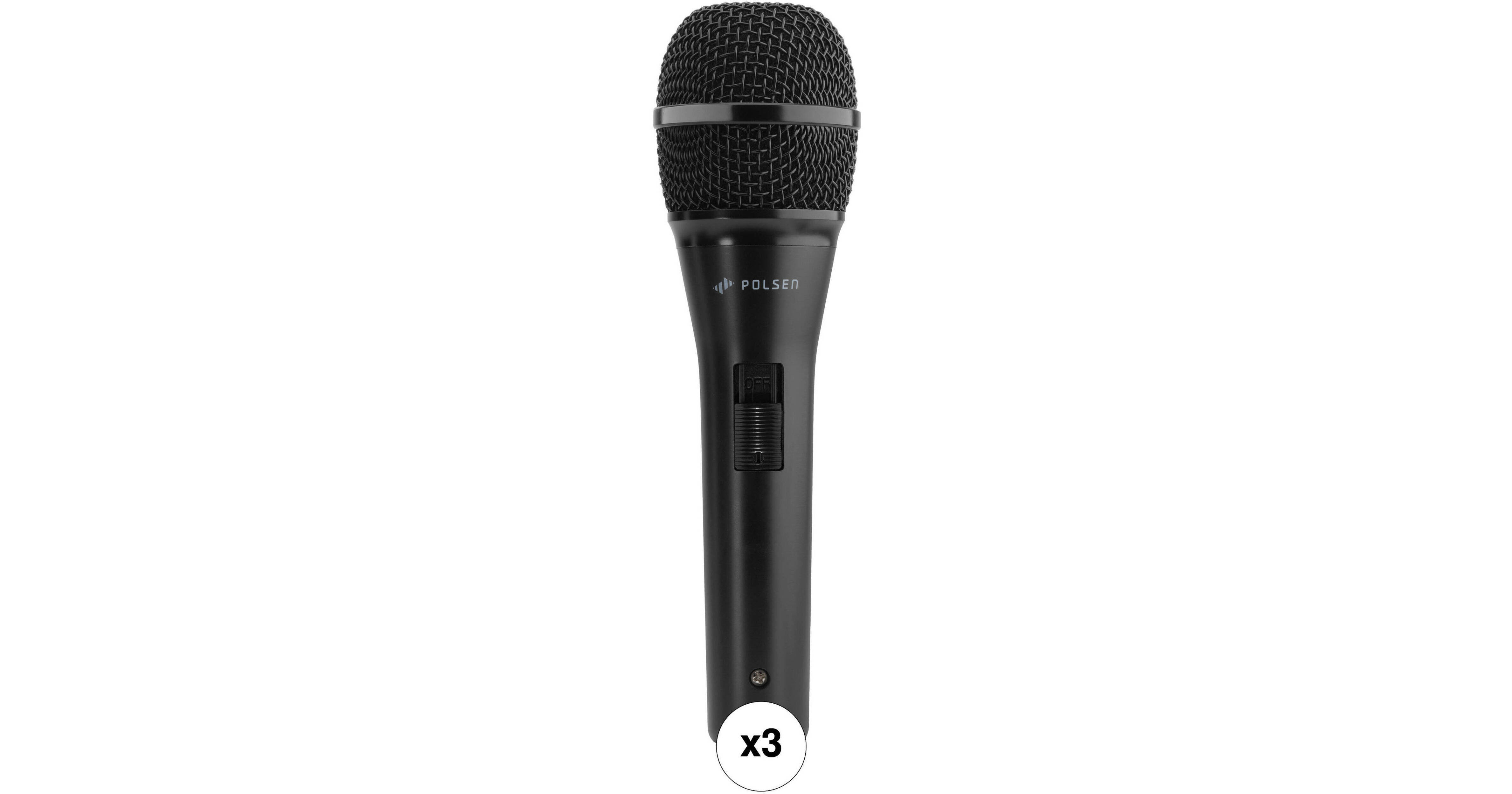 Polsen M-85-B Professional Dynamic Handheld Microphone (Black,
