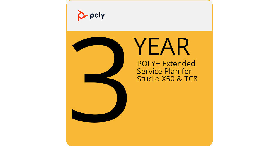 Poly 3-Year Poly+ Extended Service Plan for Studio
