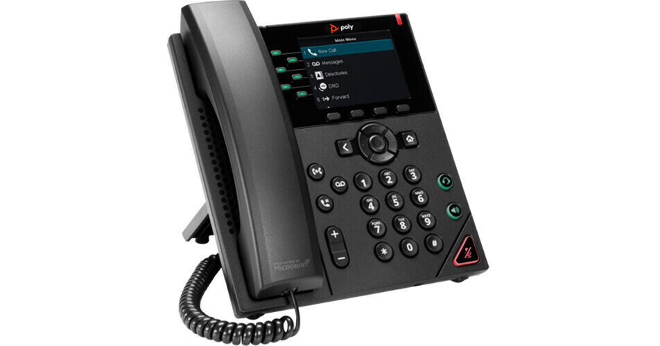 Poly VVX 350 6-Line IP Desk Phone with Power Adapter 89B69AA#ABA