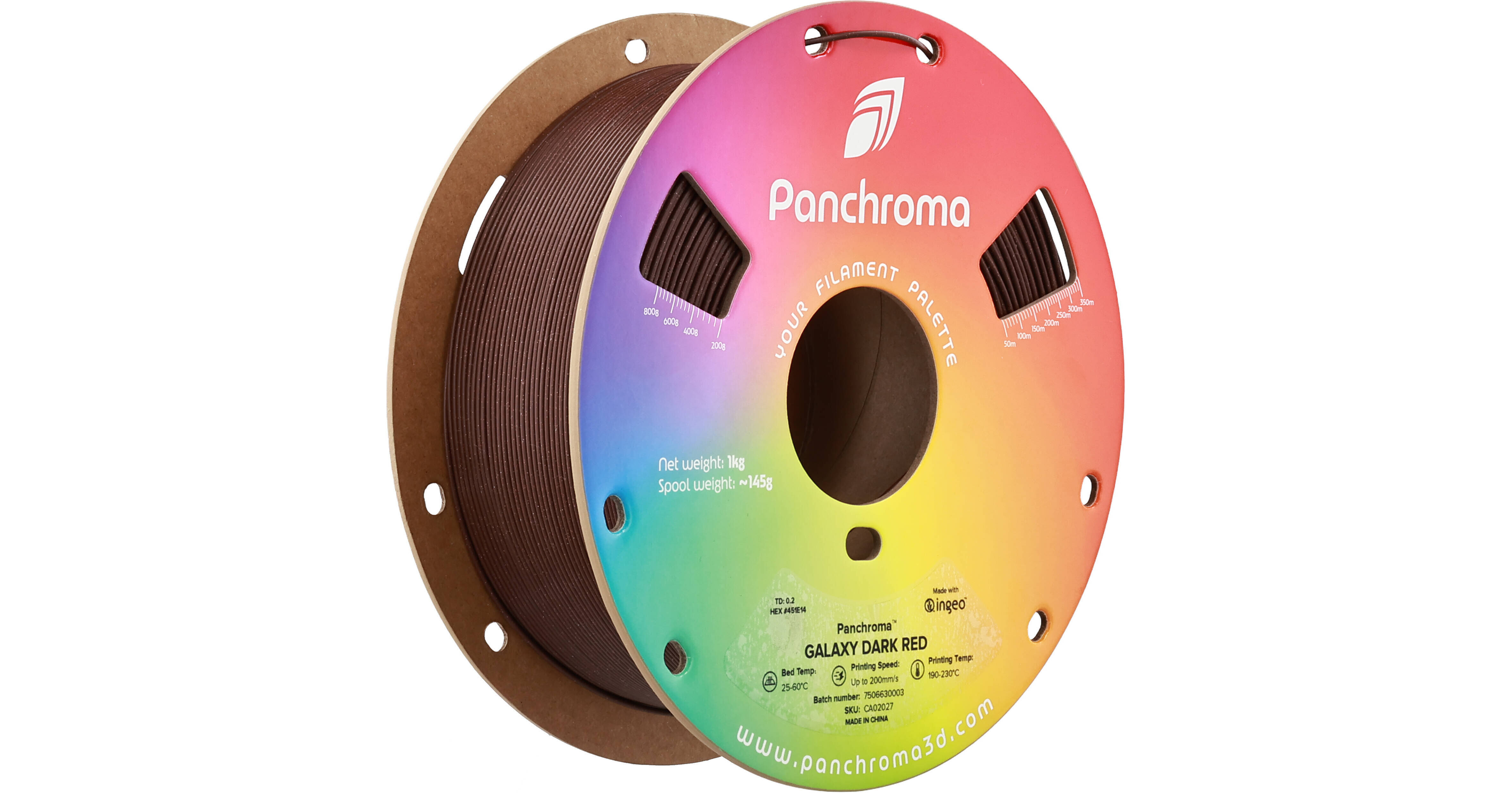 Polymaker Panchroma Galaxy PLA Filament (1kg, Dark Red) CA02027