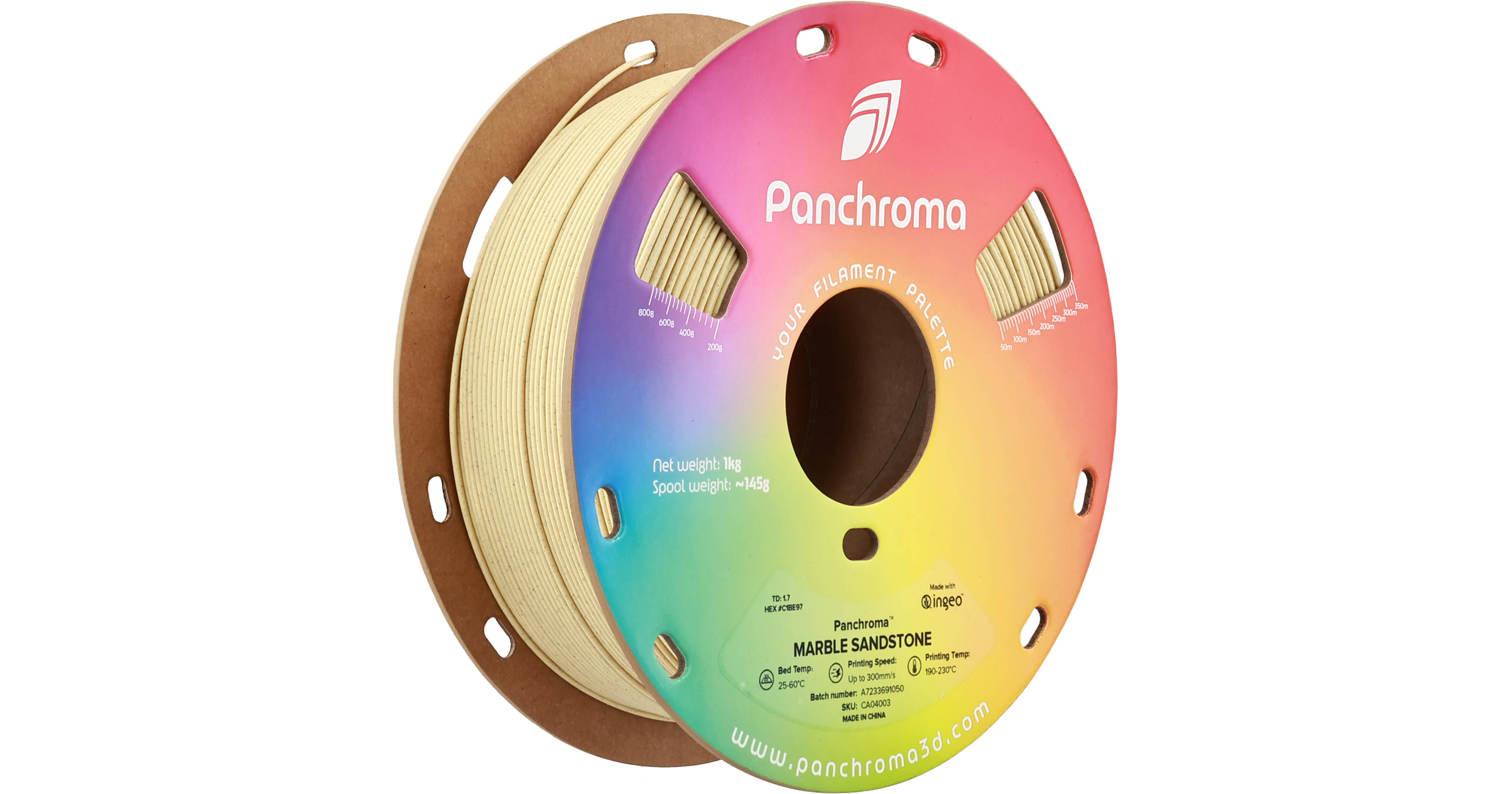 Polymaker Panchroma Marble PLA Filament (1kg, Sandstone) CA04003